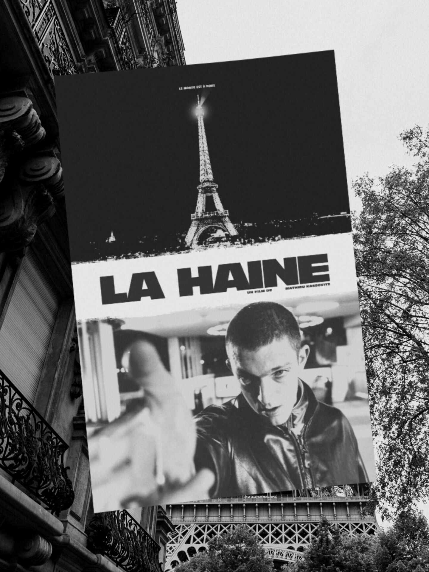 Постер "Ненависть (La Haine)" в стиле pinterest, формат А3, 297 х 420 мм, глянцевый