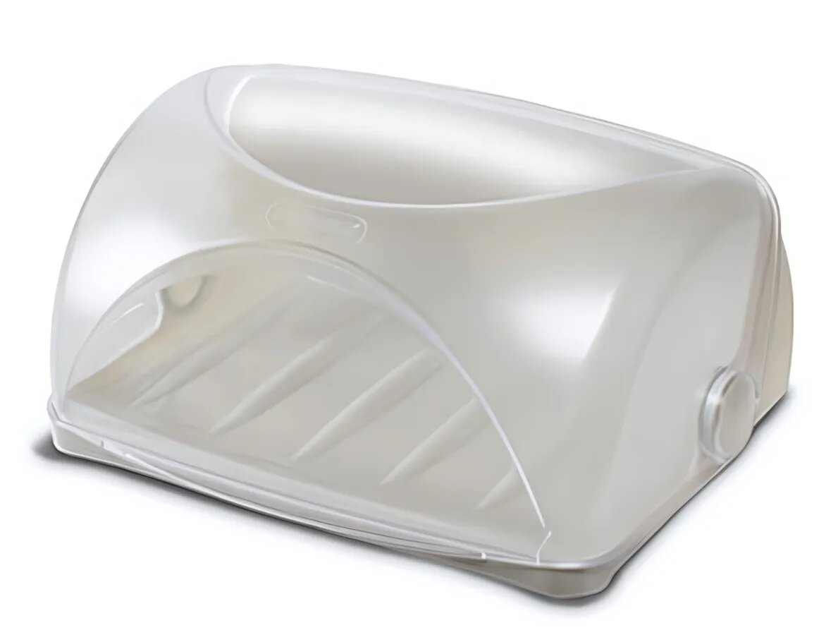 Хлебница пластиковая «Грана» 31х25см, светло-серая, удобная и вместительная
