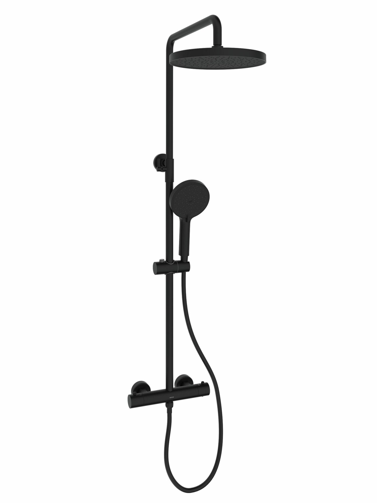 Душевая система Sancos Teo c термостатом, черный матовый, SC11001MB