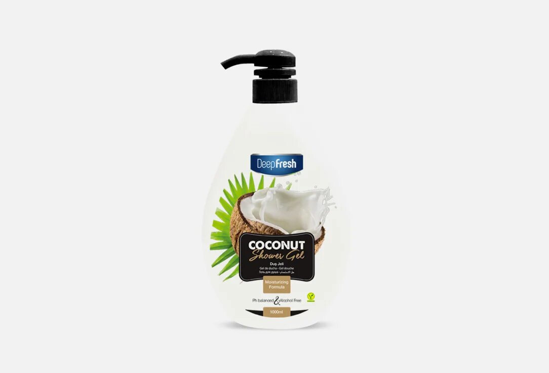 Гель для душа DEEP FRESH "COCONUT", для всех типов кожи, 1 л