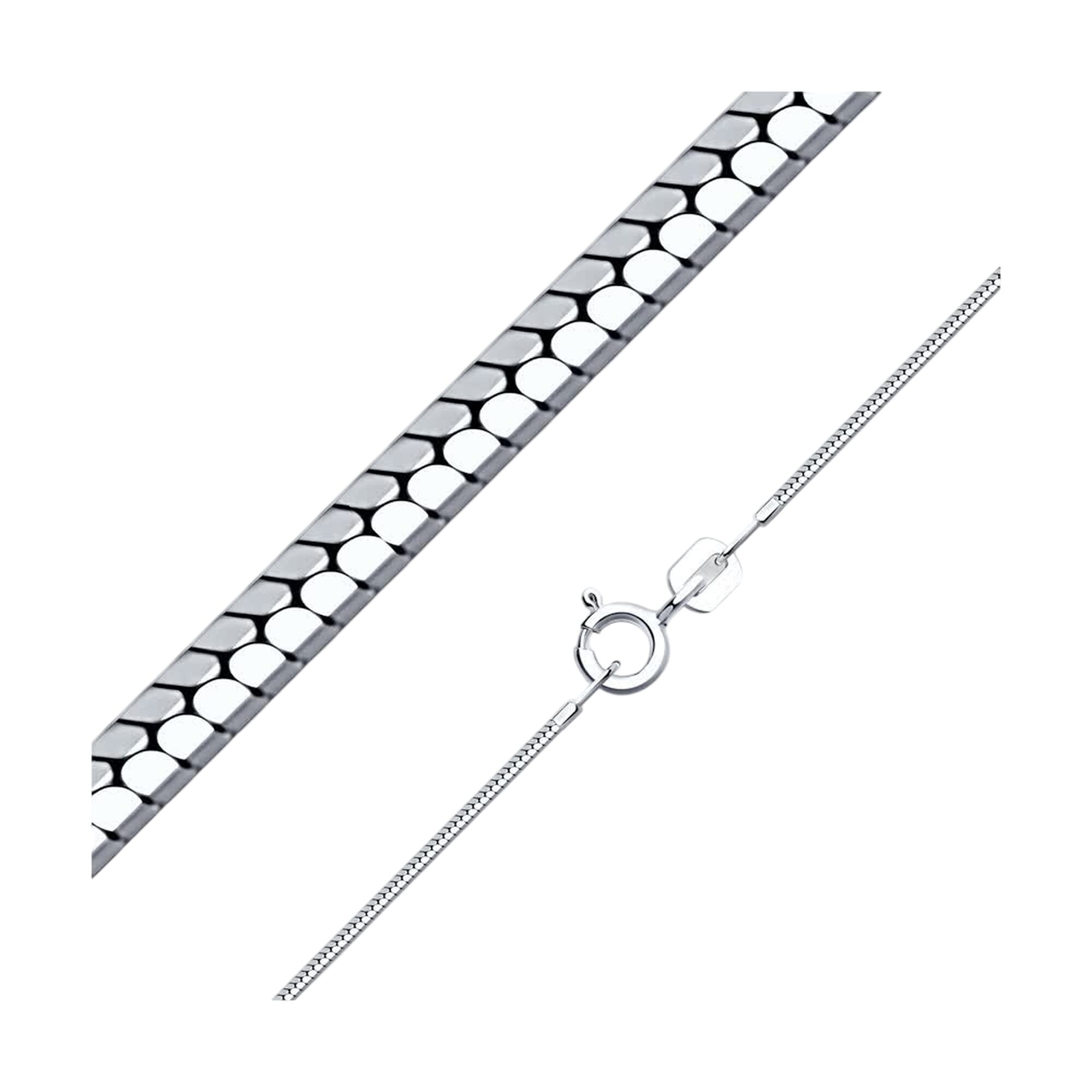 Цепь серебро, 925 проба, родирование