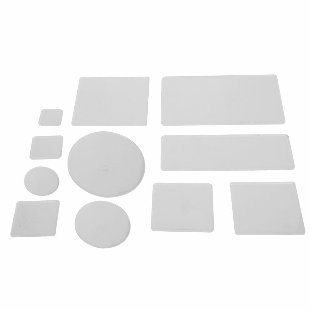 11 штук прозрачных акриловых блоков для штампов с закругленными углами, ручной инструмент для изготовления поделок