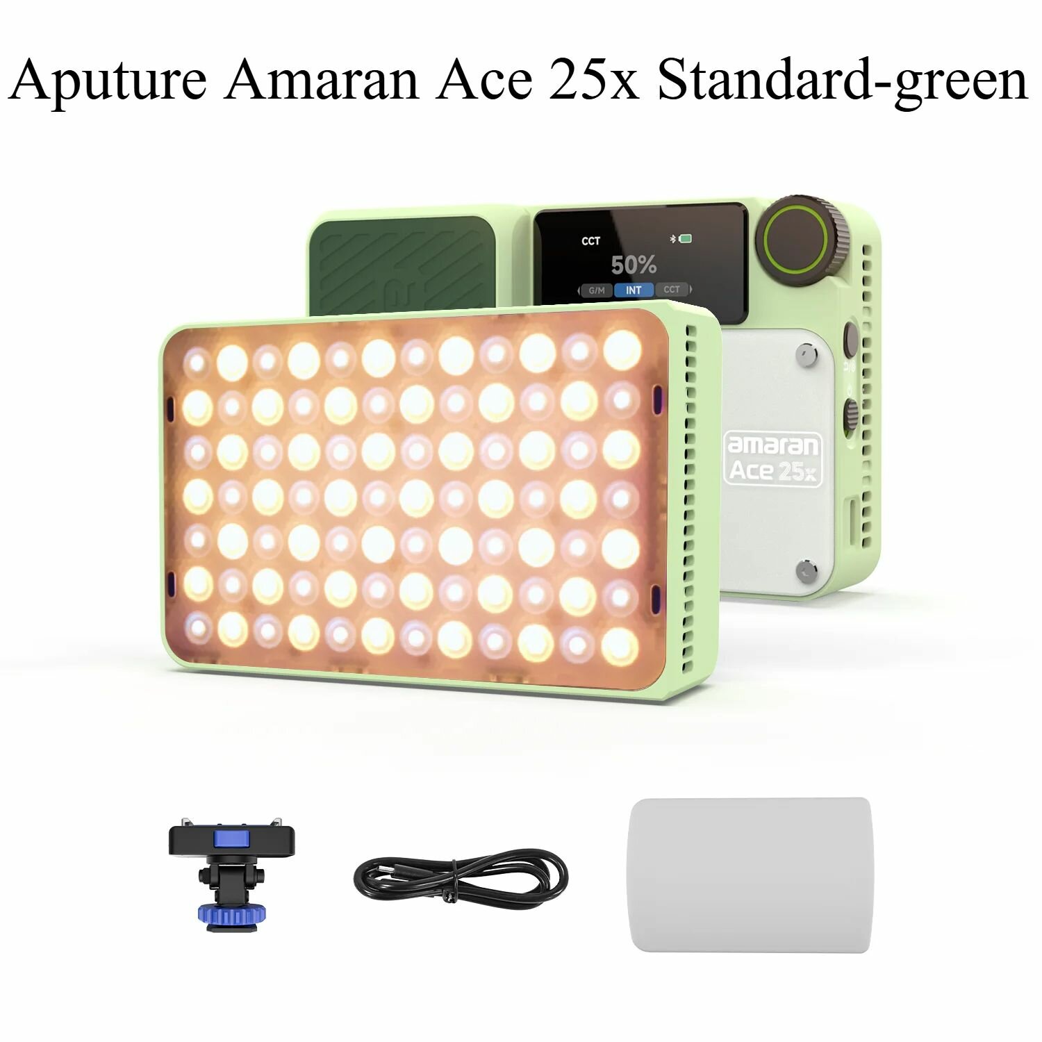 Aputure Amaran Ace 25x Standard green Портативная двухцветная Мини-подсветка для 2700-6500 К LED