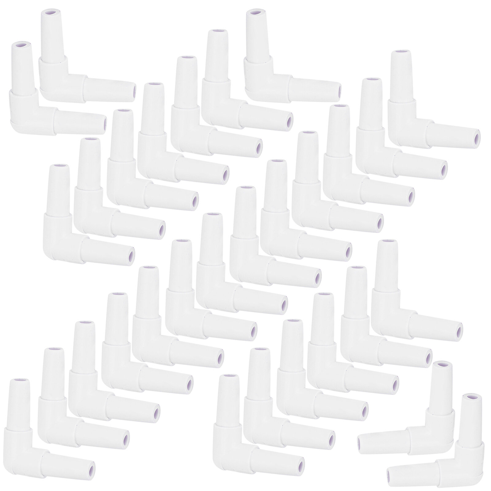 30Pcs Fish Tank Aquarium Increasing Oxygen Pump Air Tubing Pipe Joint Connector Adapter Accessory White
