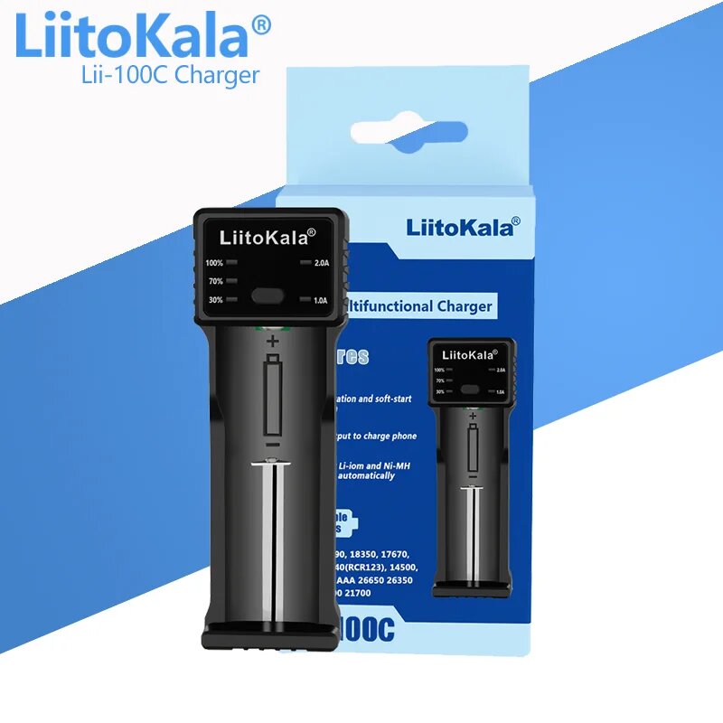 LiitoKala Lii-100C Зарядное устройство для аккумуляторов