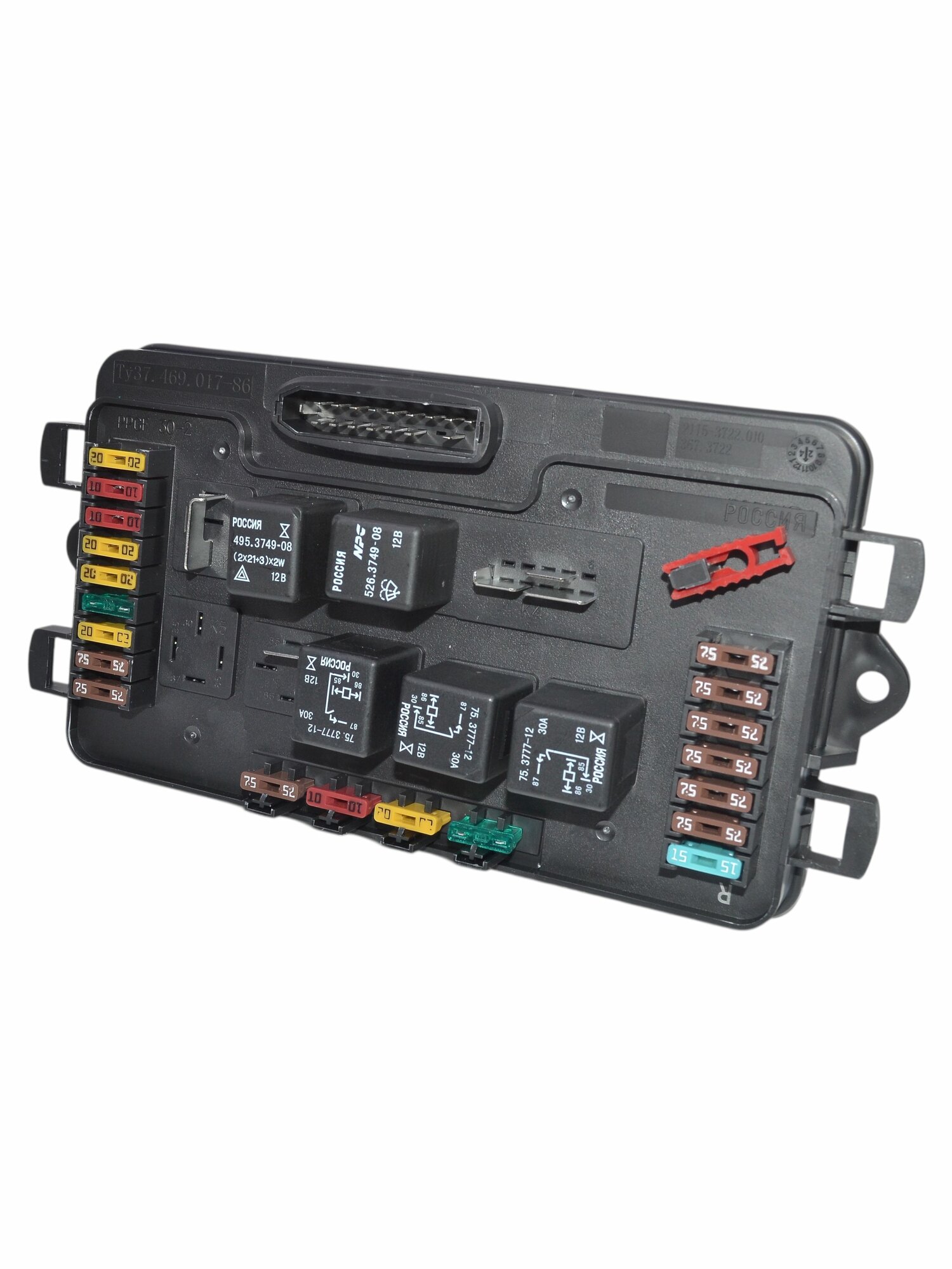 Блок реле и предохранителей (монтажный блок) для ВАЗ 2113, 2114, 2115 (2115-3722)