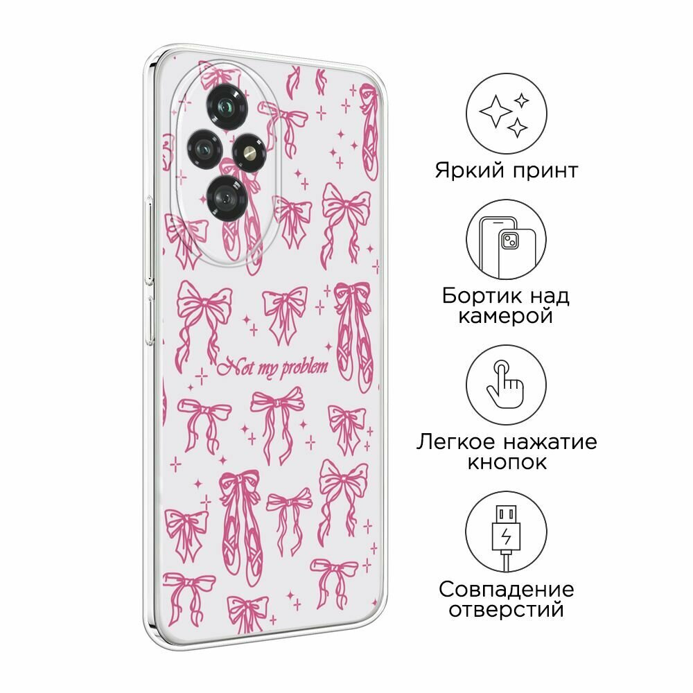 Силиконовый чехол на Honor 200 / Хонор 200 с принтом "Not my problem 1" — фото 1