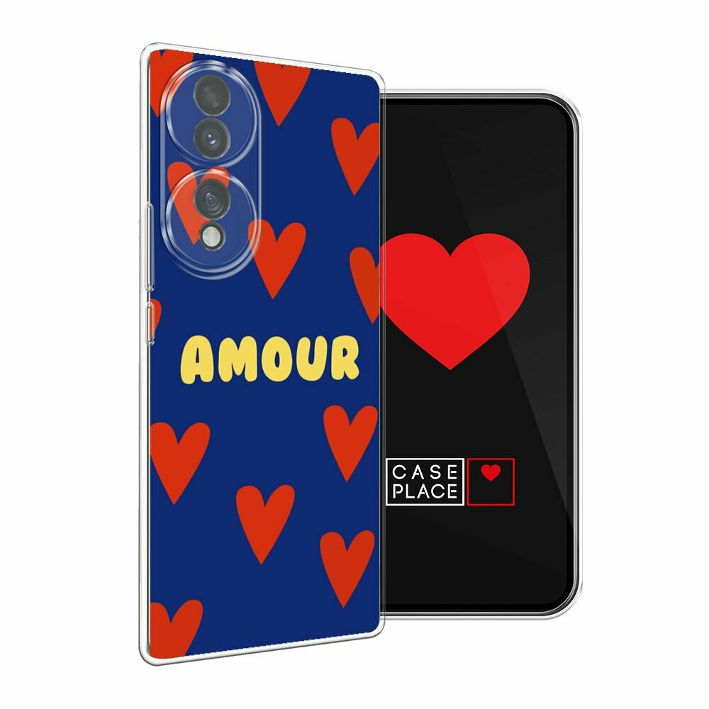 Чехол на Honor 70 / Хонор 70 с принтом "Amour art - 14 февраля" — фото 1