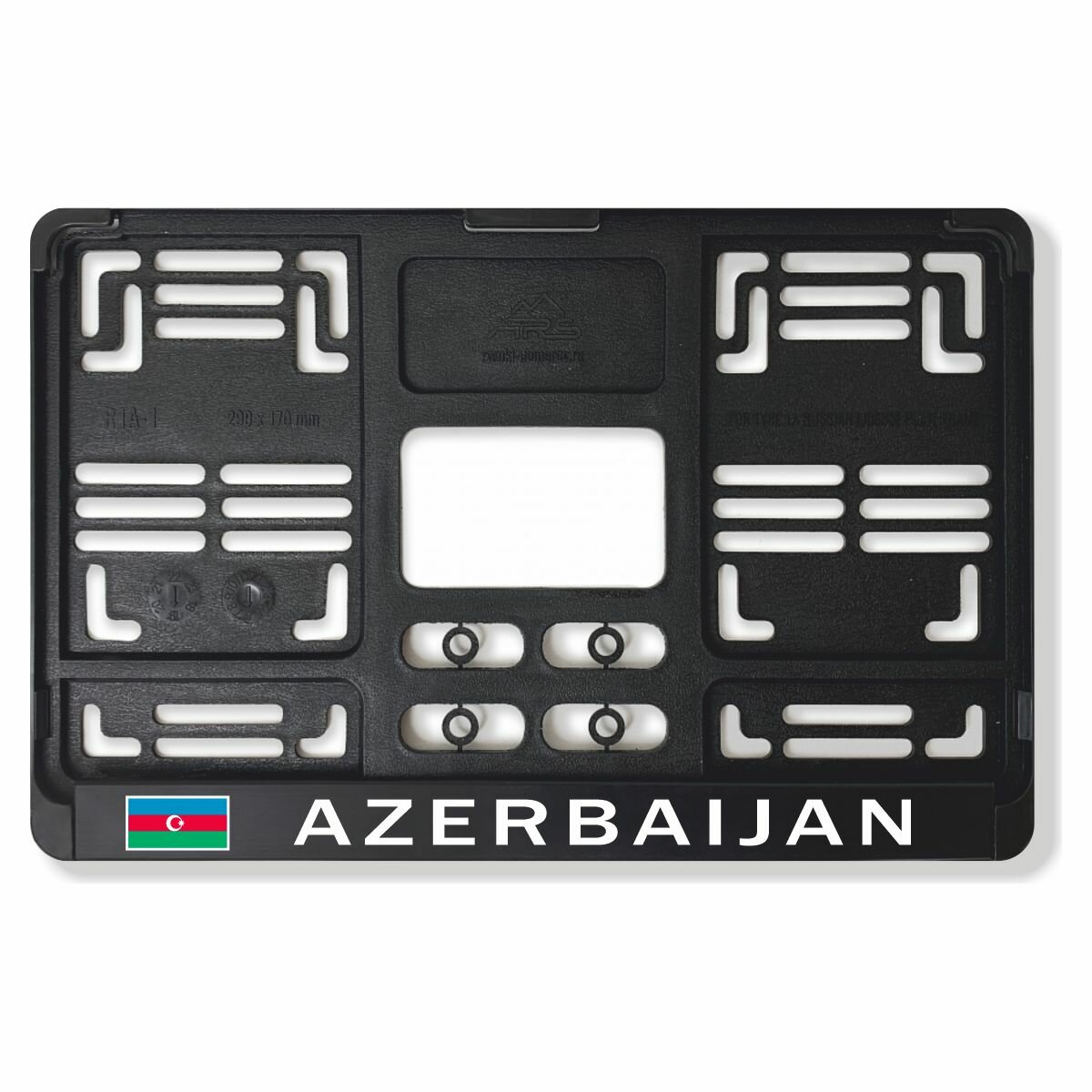 Авторамка 1А (квад.), 296х192мм "AZERBAIJAN с флагами", Арт рэйсинг