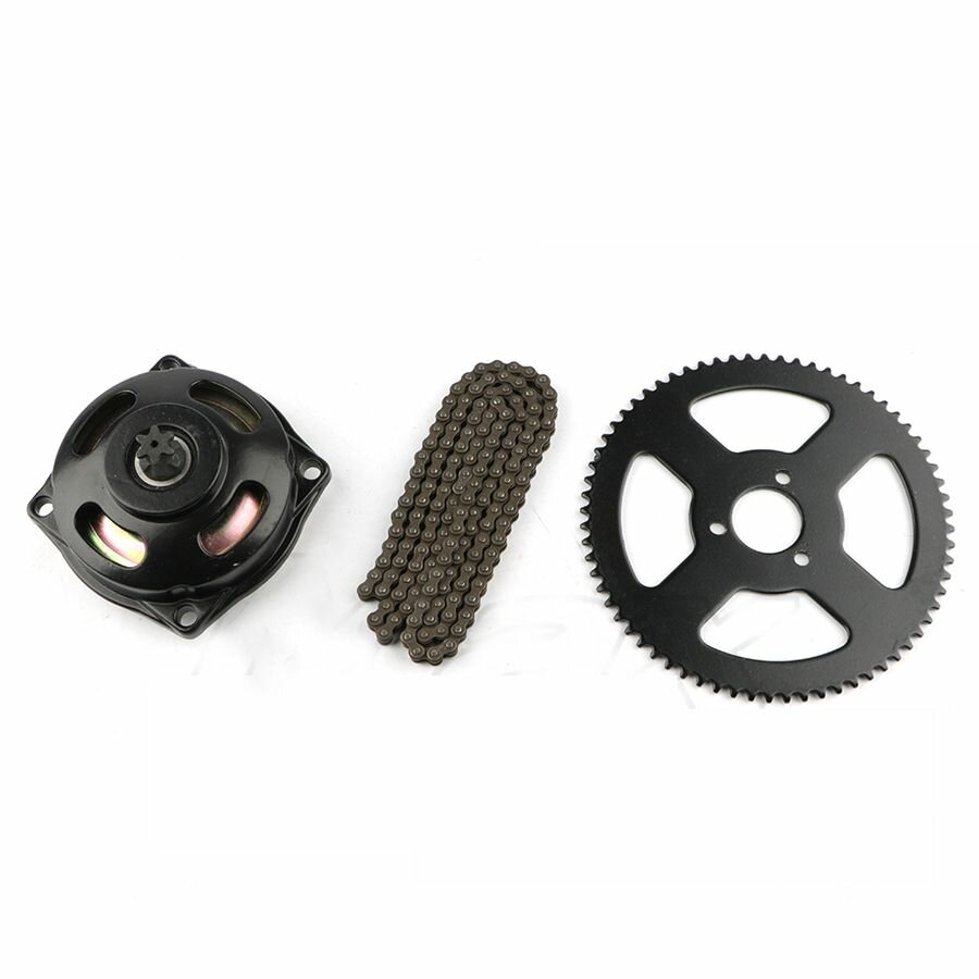 Мини-карманный мотоцикл 49 куб. см с приводной системой T8F, цепью и 6-ступенчатой коробкой передач, задняя звезда