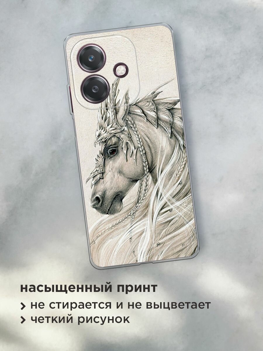Чехол на Oppo A3/A3x / Оппо А3/A3x с принтом Мифическая лошадь — фото 1