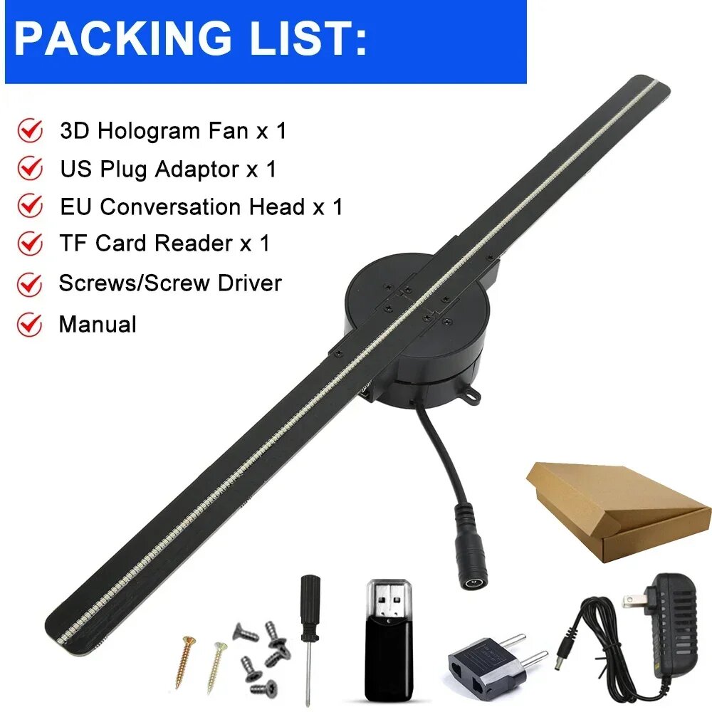 Рекламный 3D голографический проектор IWP 42 см