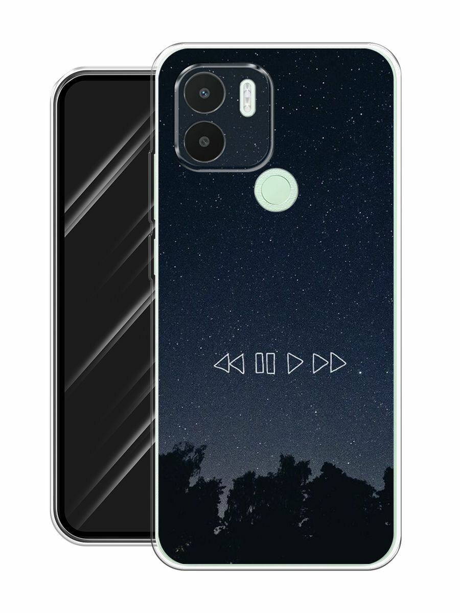 Чехол на Xiaomi Redmi A1+/Redmi A2+/Poco C51/C50 / Редми A1+ с принтом "Космическая музыка" — фото 1