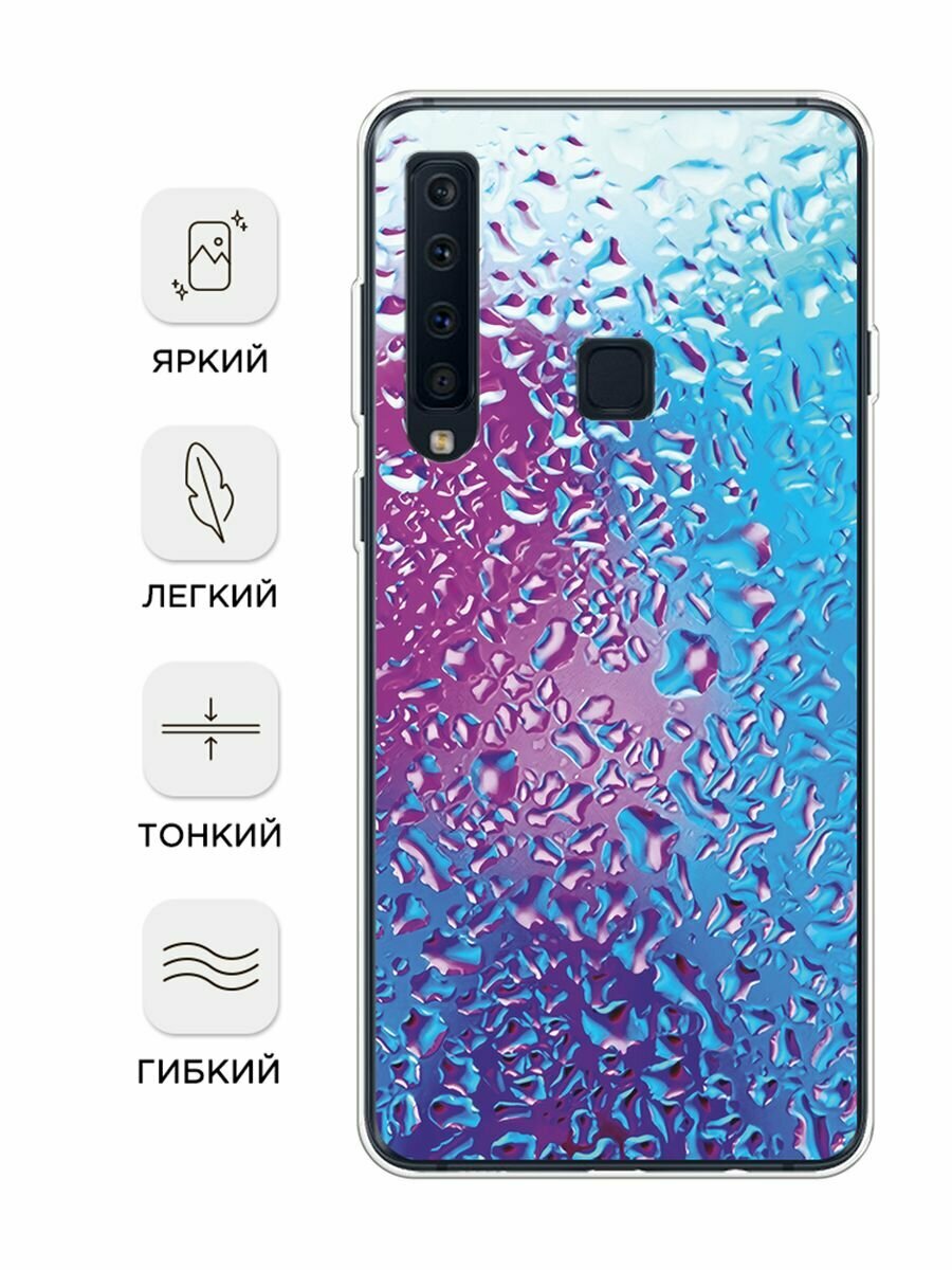 Чехол на Samsung Galaxy A9 2018 / Самсунг Галакси А9 2018 с принтом "Капли на стекле" — фото 1