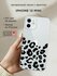 Чехол на Apple iPhone 12 mini / Айфон 12 Мини с принтом "Окрас леопарда фон черн...