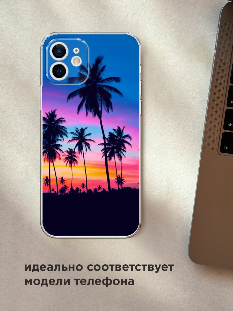 Чехол на Apple iPhone 12 mini / Айфон 12 Мини с принтом "Закат 5" — фото 1