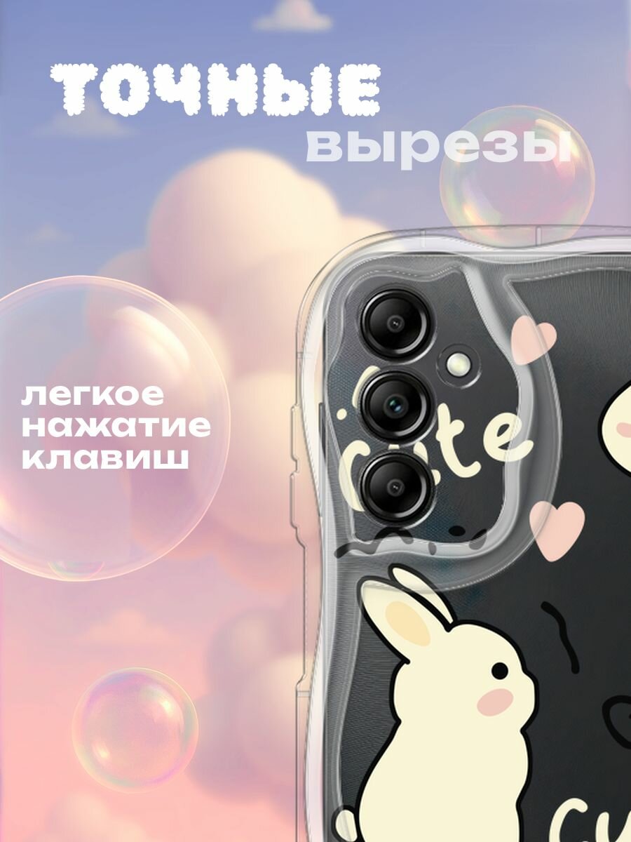 Чехол на Samsung Galaxy A15 / Самсунг А15 с принтом "Милый кролик" — фото 1