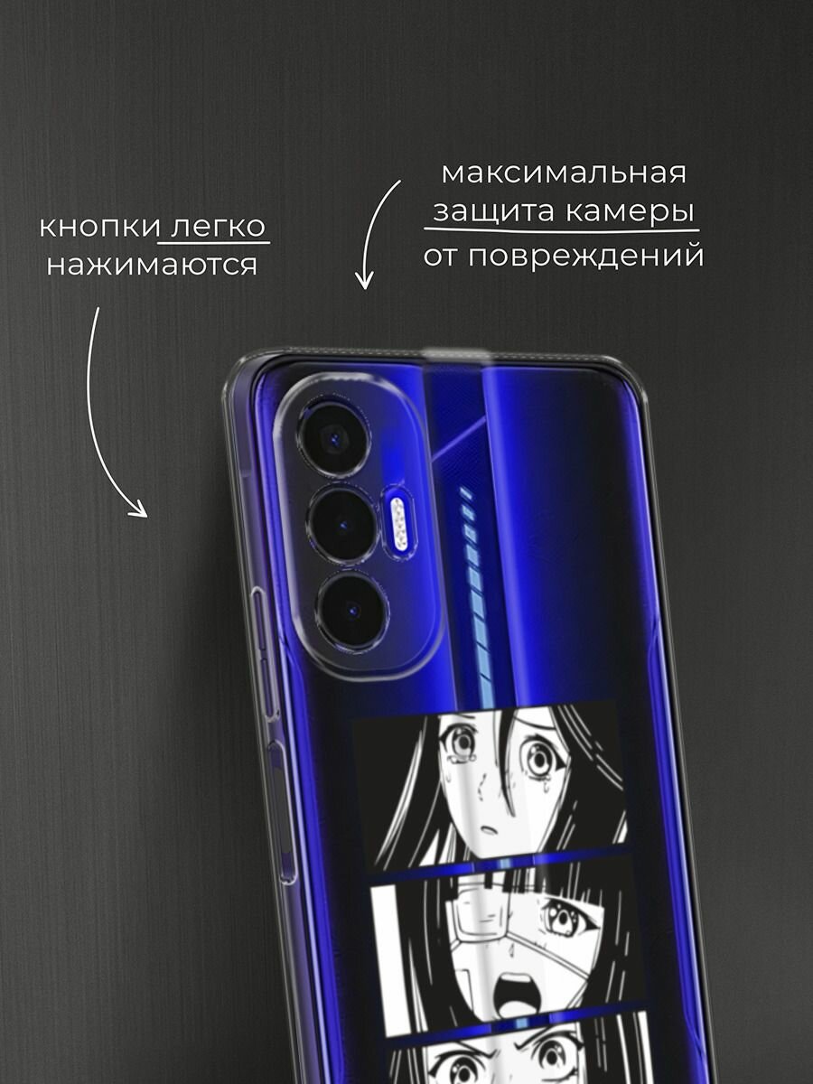 Чехол на Tecno Pova 3 / Текно Пова 3 с принтом "Tokyo girls", прозрачный — фото 1