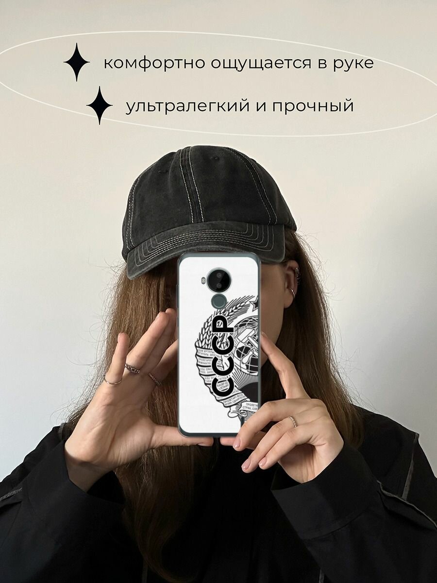 Силиконовый чехол на Nokia C30 / Нокия C30 с принтом "Герб СССР" — фото 1