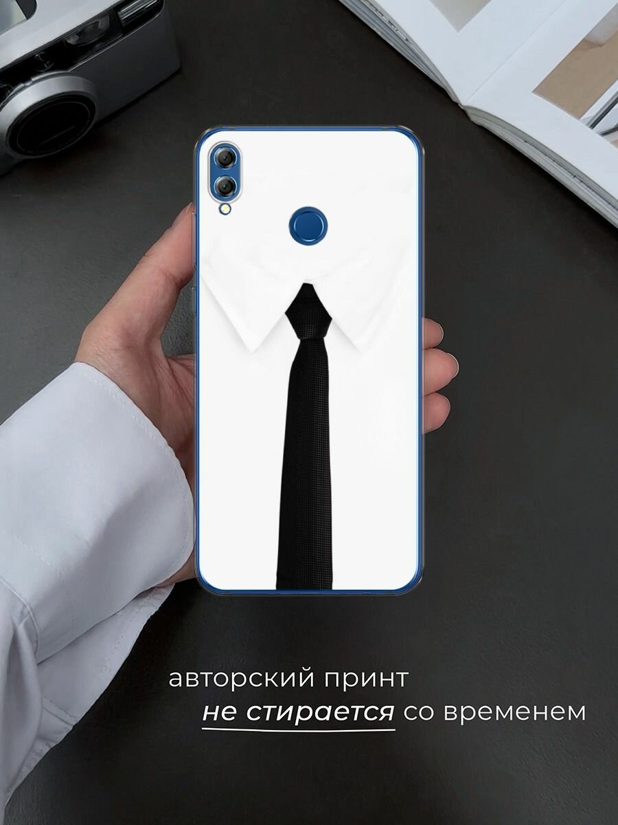 Силиконовый чехол на Honor 8X / Хонор 8Х с принтом "Галстук" — фото 1