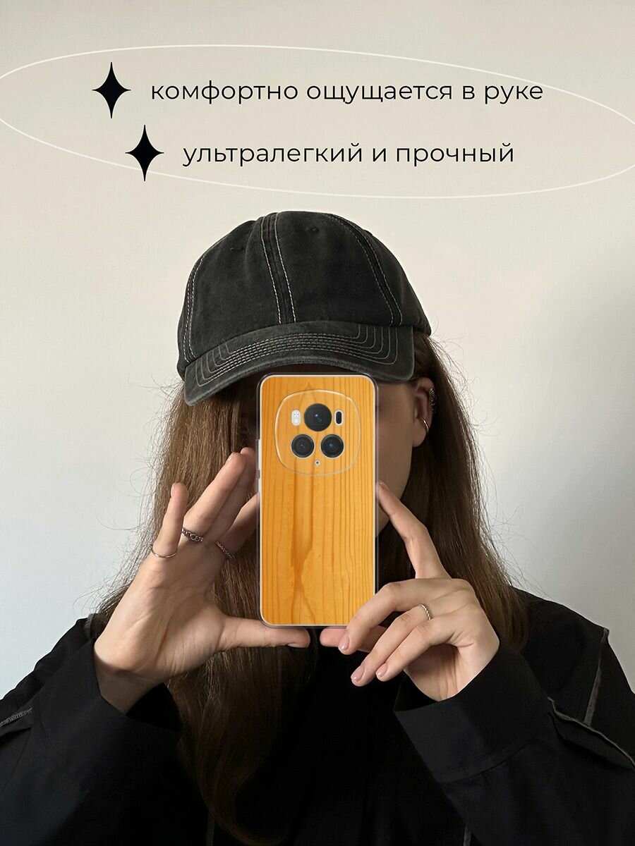 Чехол на Honor Magic 6 Pro / Хонор Меджик 6 Про с принтом "Текстура дерево" — фото 1