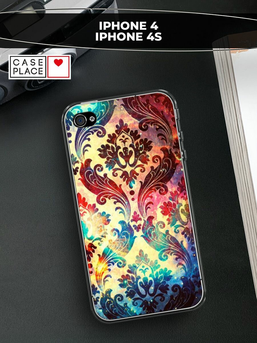 Чехол на Apple iPhone 4/4S / Айфон 4/4S с принтом "Чарующий узор"