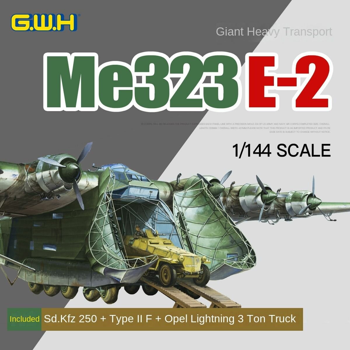 Great Wall L1013 1/144 Немецкий Me323 E-2 Giant Модель транспортного самолета (в/ 4 средства)
