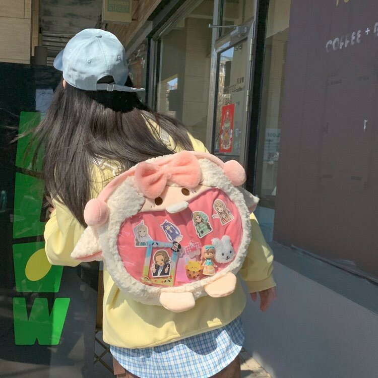 Soft plush cartoon backpack with spacious design and tearresistant material — фото 1