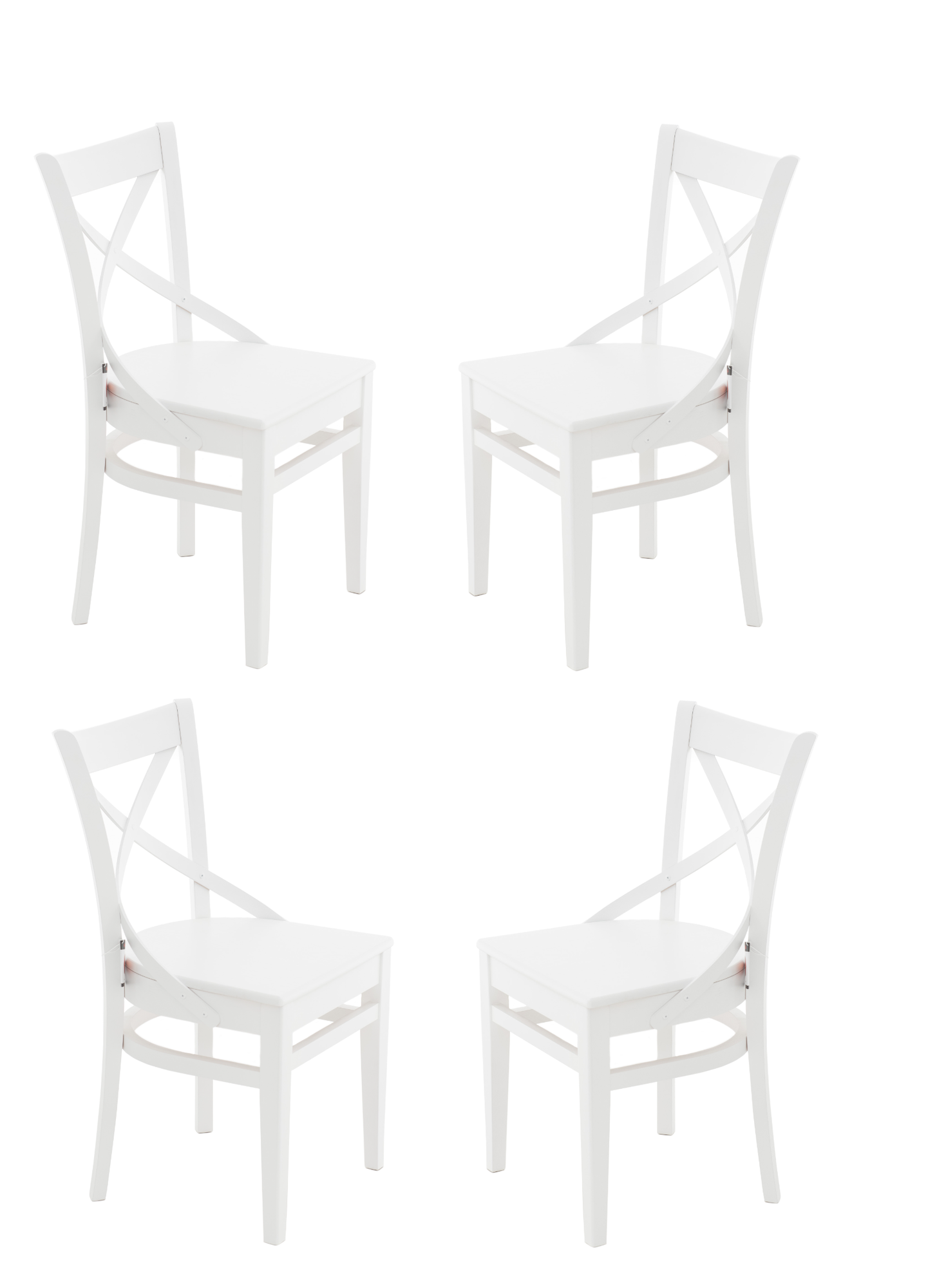 Комплект стульев Аврора Соло венский жесткий, Эмаль белая/Тон 9, 4 шт.