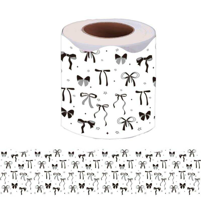 Бордюр-стикер "Бант" для досок объявлений, Черный