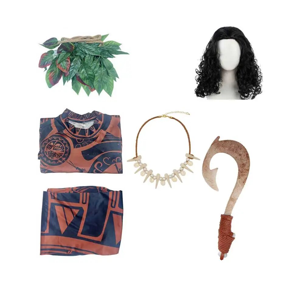 Костюм Моаны Листья Мауи OSMANLUER L, Set 1