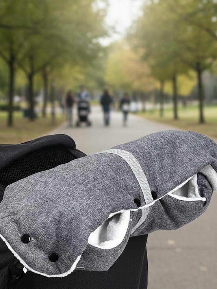 Муфта на коляску и санки для рук меховая белая