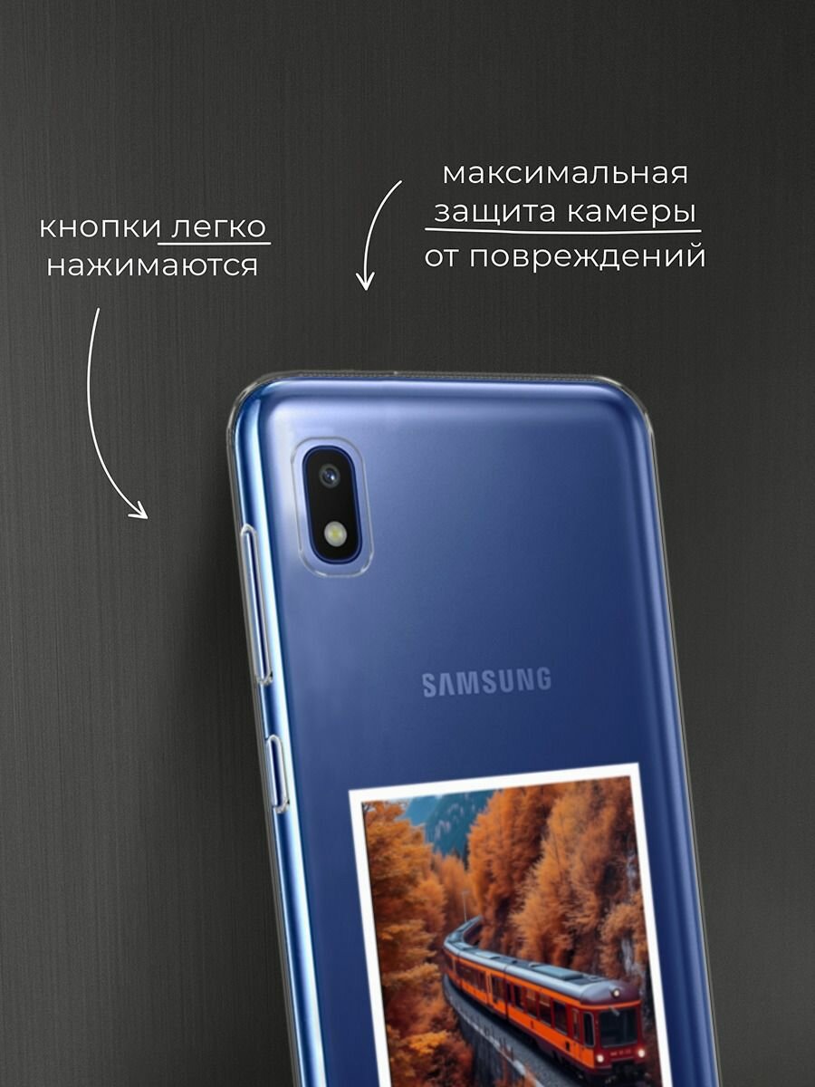 Чехол на Samsung Galaxy A10 / Самсунг Галакси А10 с принтом Дорога в осень — фото 1