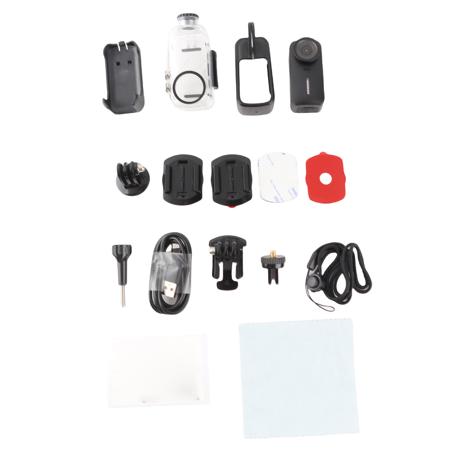 Экшн-камера 4K 30FPS Wi-Fi Спортивная камера Широкоугольный объектив 170° с коррекцией искажений 6-осевая гироскопическая стабилизация IP65 Водонепроницаемость Встроенный аккумулятор для путешествий на открытом воздухе Спорт Кемпинг