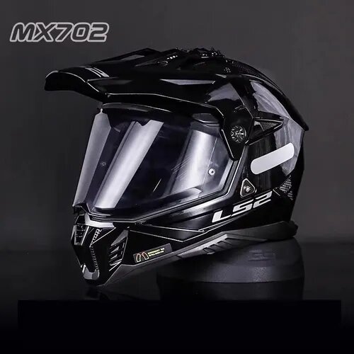 LS2 Мотошлем, цвет: черный, размер: XL