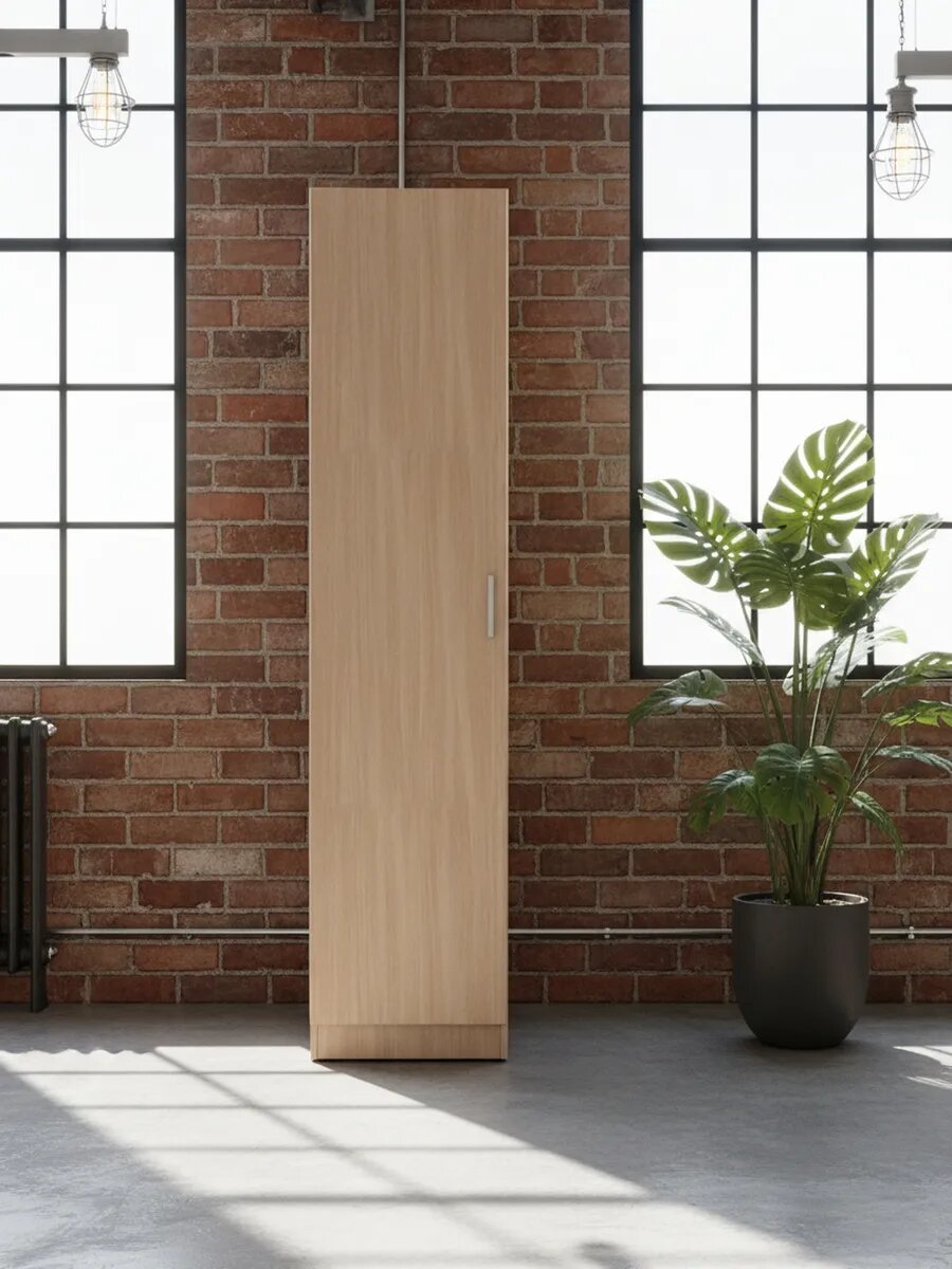 Деревянный шкаф пенал FRESTER на балкон в спальню с полками, от производителя