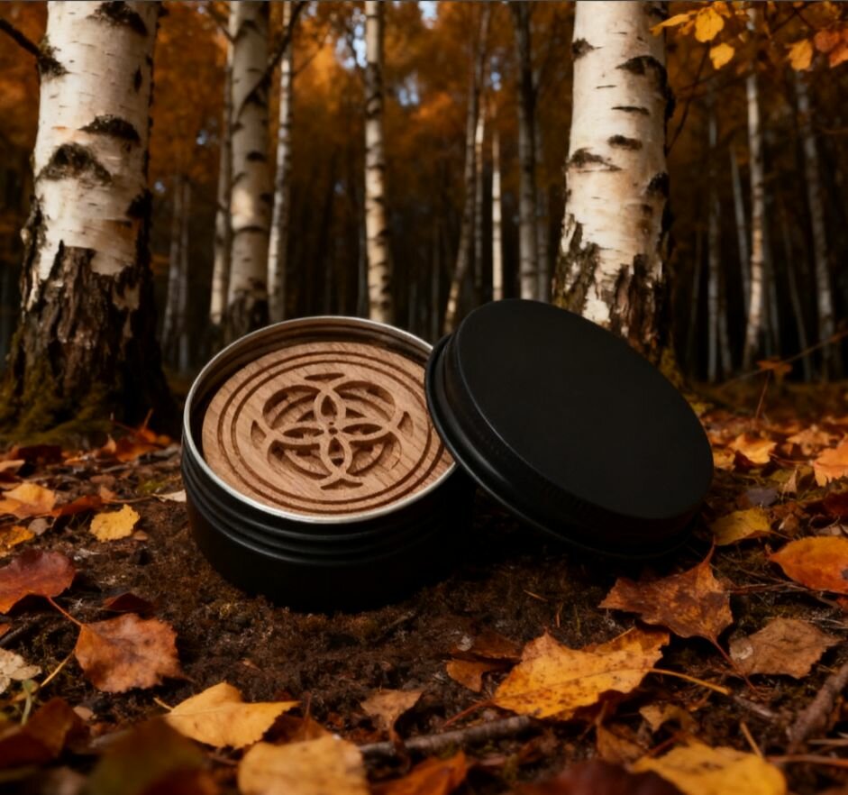 Аромадиффузор пассивный для эфирных масел, натуральное дерево (чёрный орех) в алюминиевой баночке