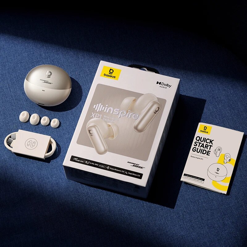 Baseus Inspire XP1 беспроводные наушники с шумоподавлением Bose White