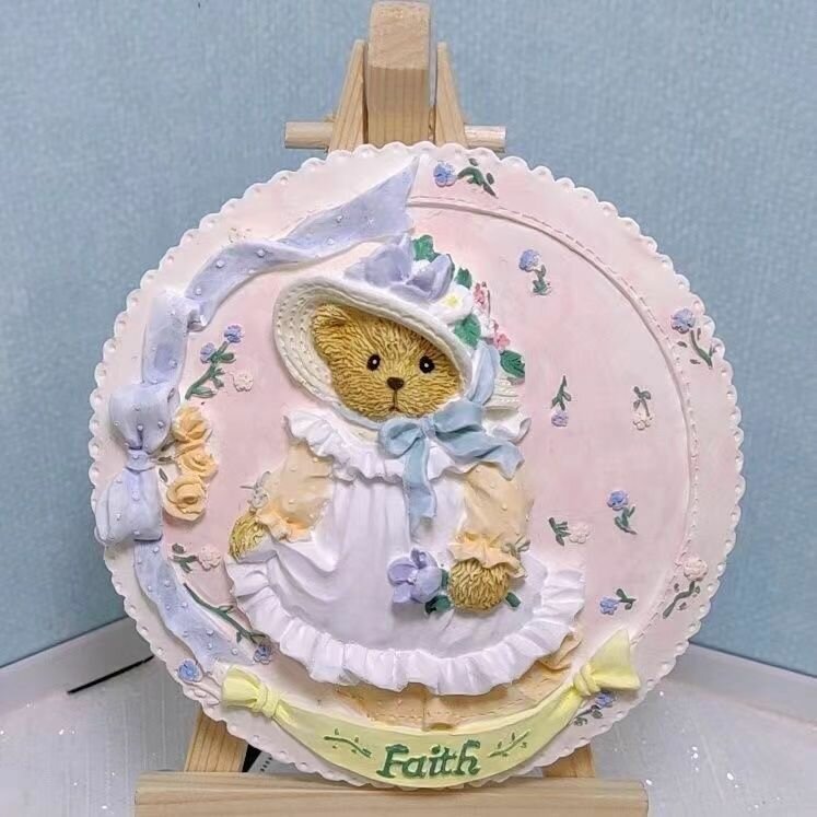 Zhen Ai Bear 6 3D DIY незакрашенная гипсовая фигурка белая основа для детского рисования идеально подходит для