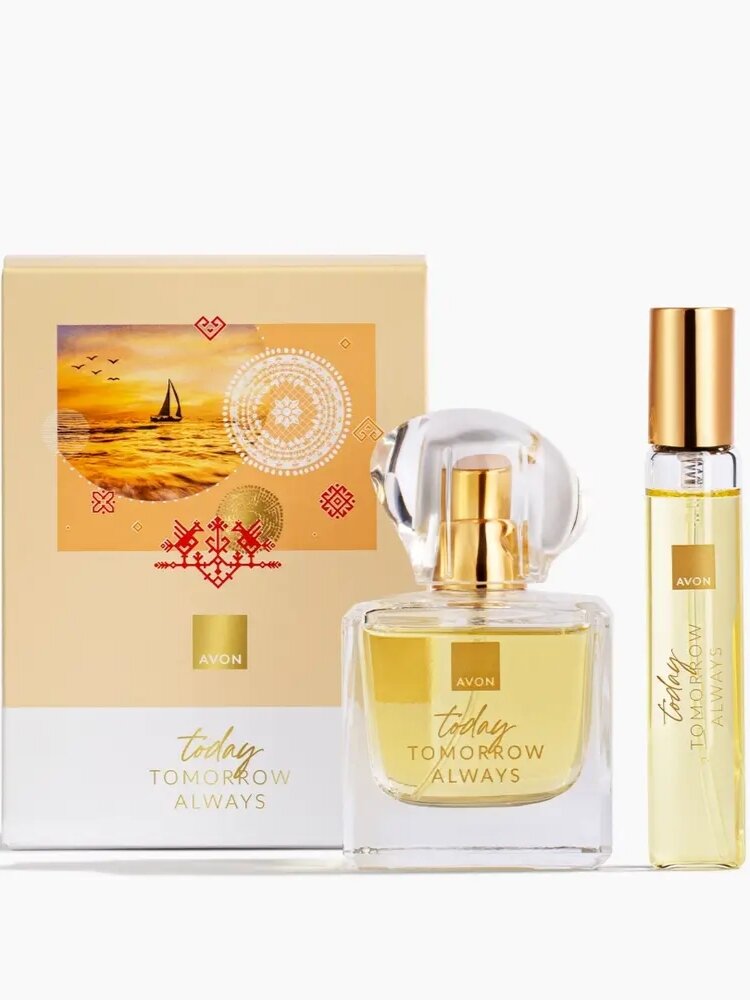 Набор Парфюмерная вода Today для нее, женская, цветочный аромат, 45 мл и 10 мл