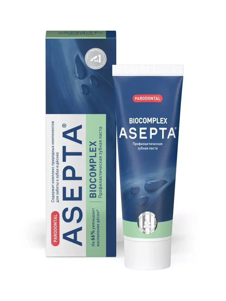 Асепта Биокомплекс Зубная паста здоровые десны 75 мл