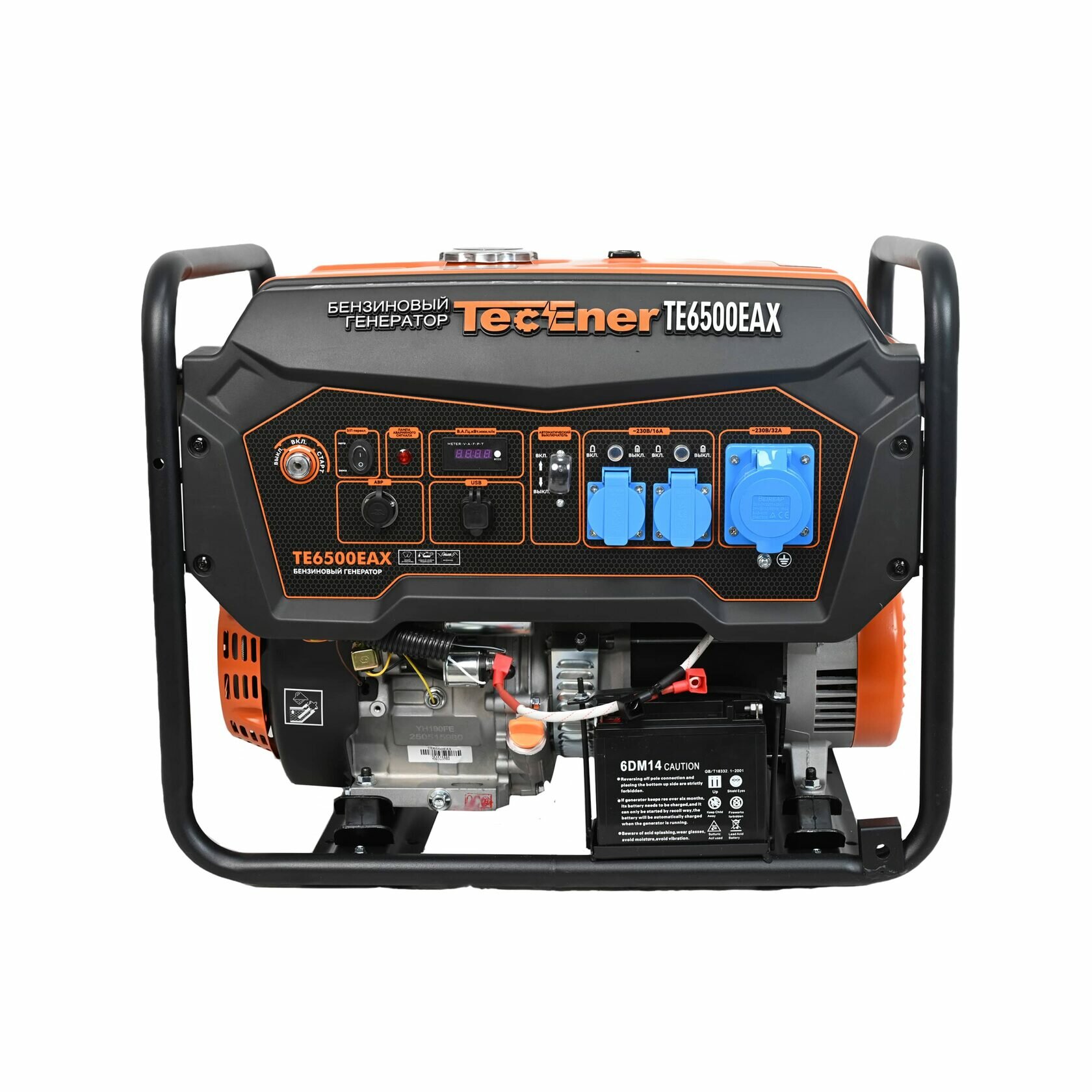 Бензиновый генератор TecEner TE 6500EAX, открытый, с автозапуском 6.5 кВт