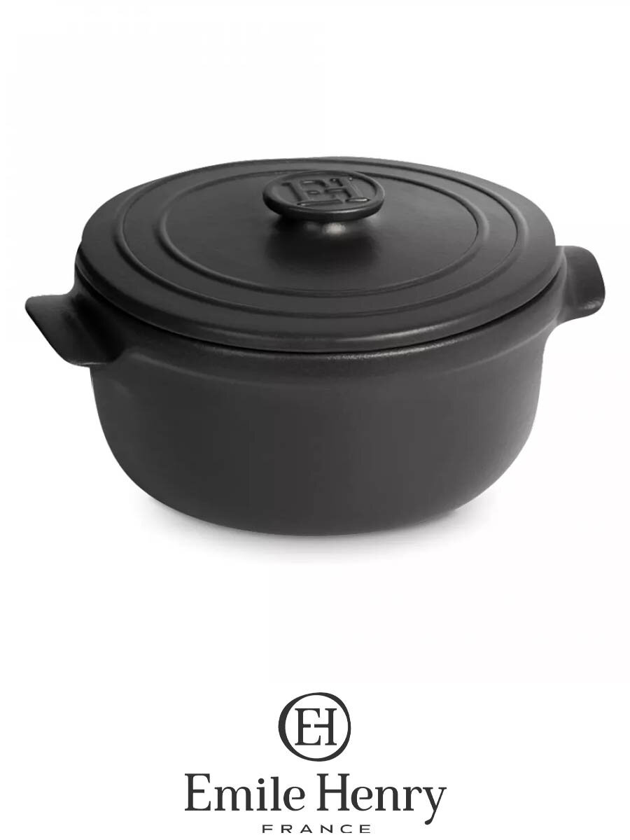 Кокотница порционная для запекания Emile Henry Solo, цвет базальт, 550 мл