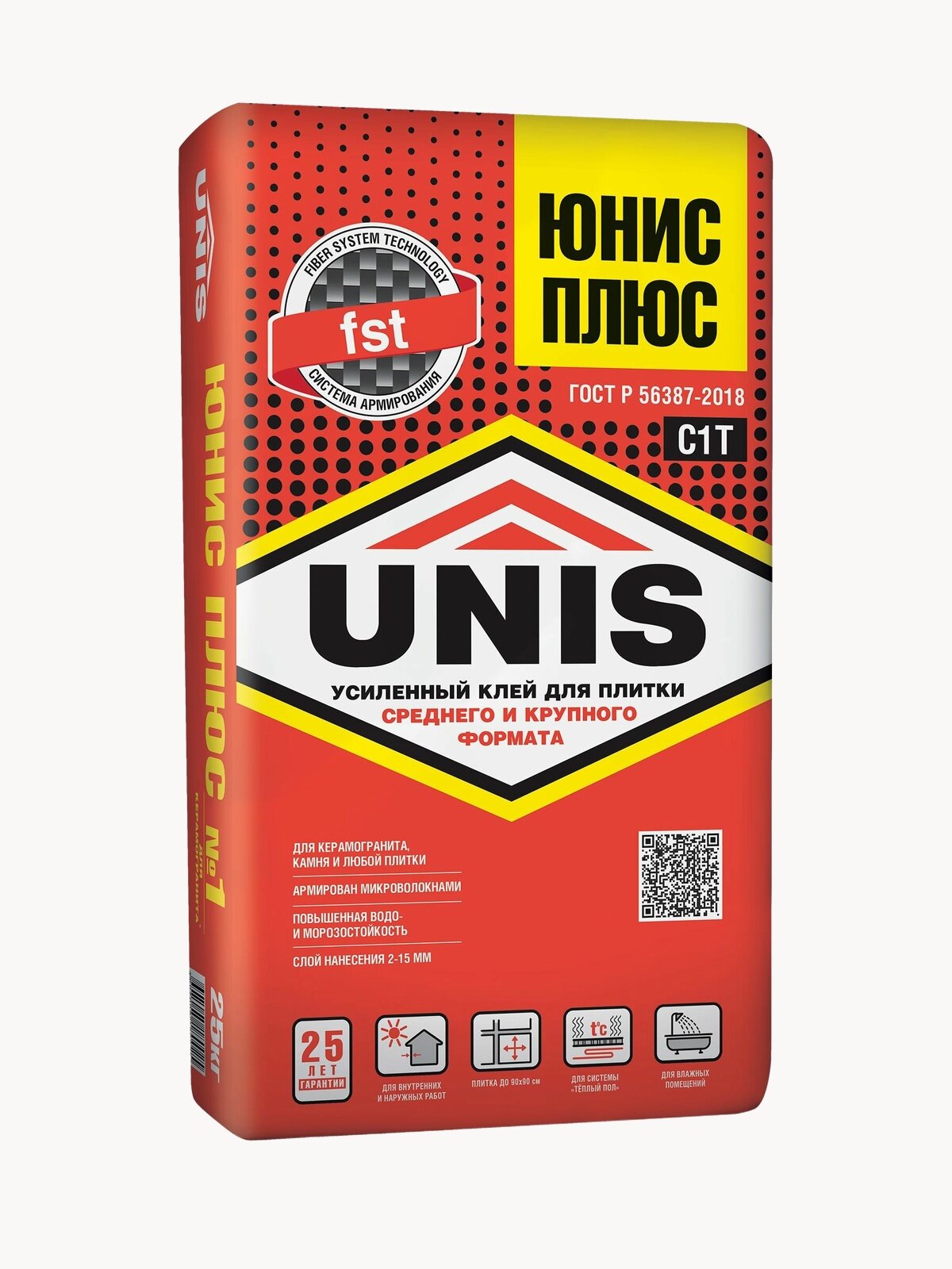 Плиточный клей цементный UNIS С1Т 25 кг