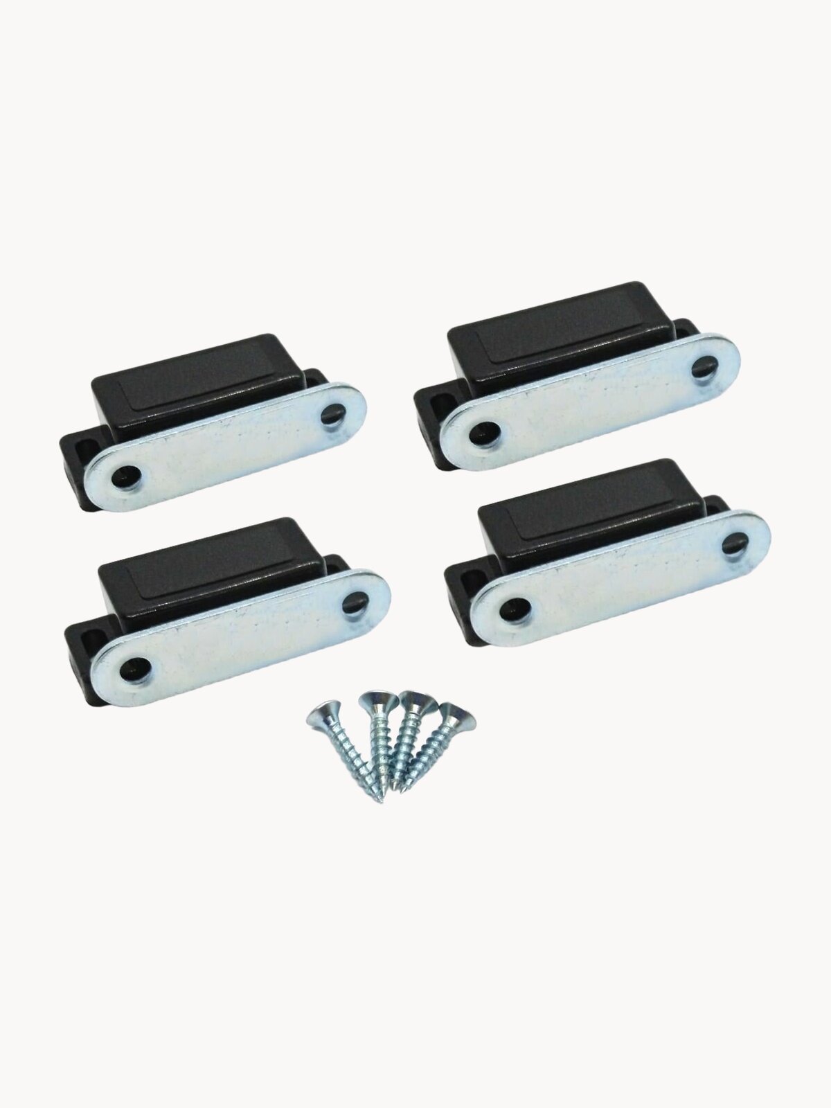 Магнитное крепление для мебели, 4 шт. в комплекте, черный/серебристый