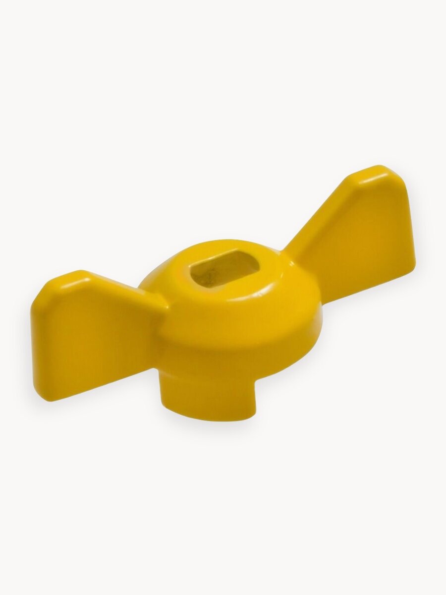 Ручка-бабочка MasterProf MP-У, для крана, усиленная, желтая, 1/2" - 3/4"