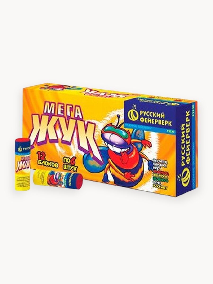 Петарды Русский фейерверк Мега-жук /12 уп./ 72 зарядов