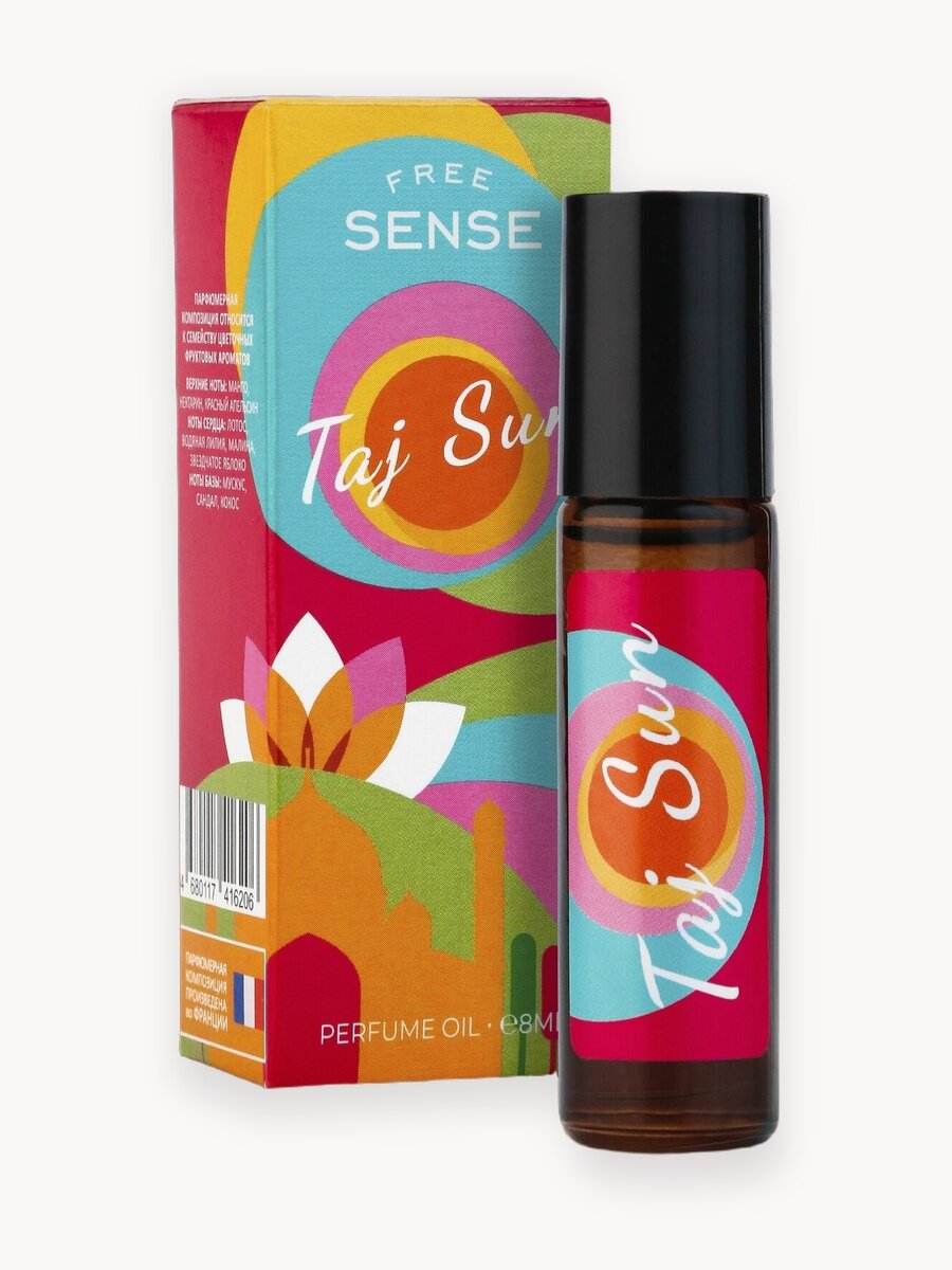 Парфюмерное масло женское Free Sense Taj Sun 8 мл, тропический фруктовый аромат, масляные духи, мини духи
