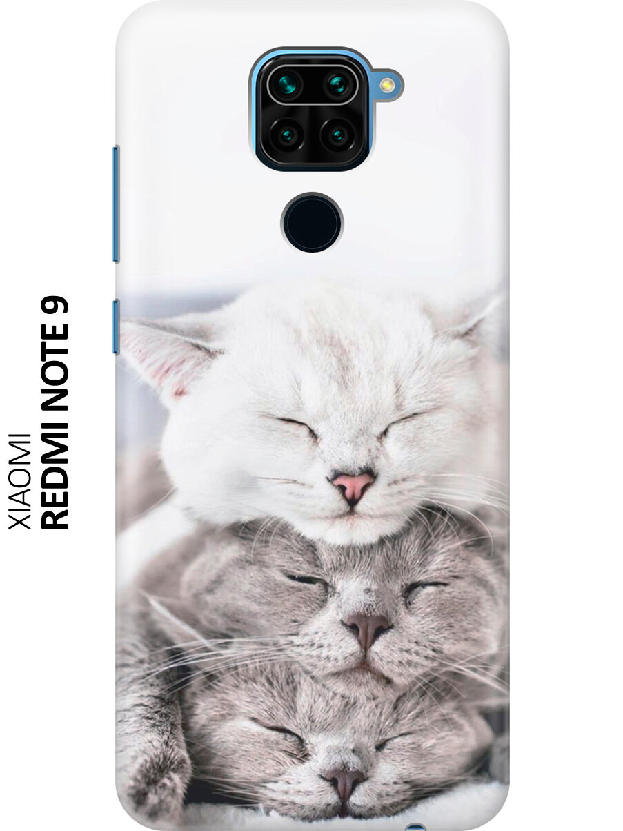 Силиконовый чехол Три кота на Xiaomi Redmi Note 9 / Сяоми Редми Ноут 9