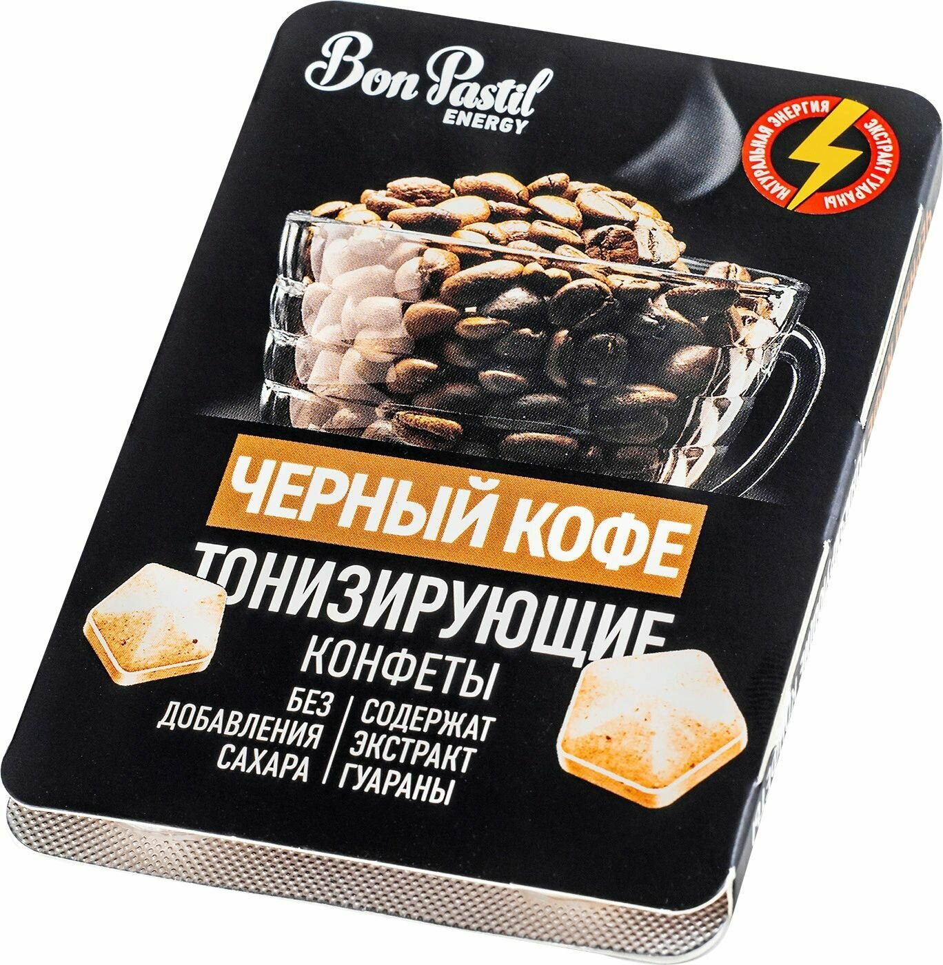 Конфеты Bon Pastil Energy черный кофе тонизирующие, 12г, 10 шт.